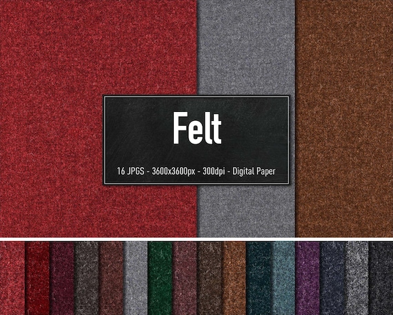 Felt 16 Different Colors Real Felt Texture Digital Paper - Etsy