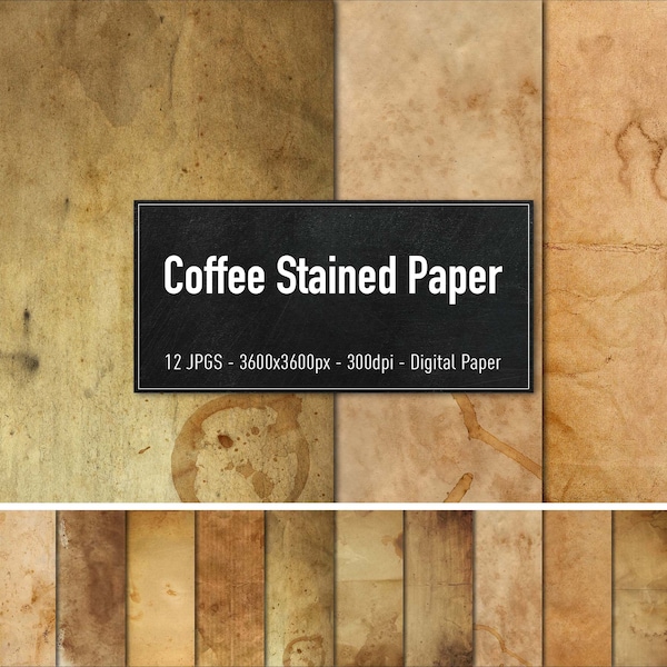 Coffee Stained Paper - Etsy