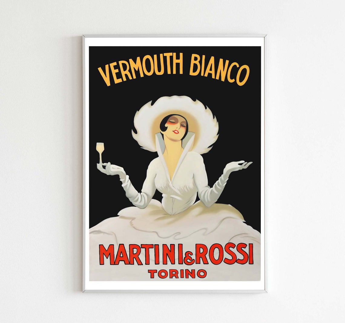 Martini & Rossi Vintage Kitchen Poster Downloadable Art | Etsy