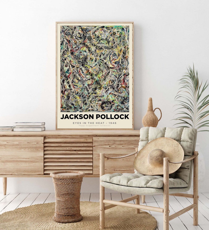 Jackson Pollock - Eyes in the Heat, Printable Art, Instant Download - Etsy