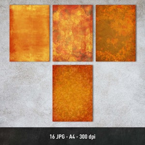 Autumn Paper, Fall Texture Backdrop, 16 Different Images, Digital Paper ...