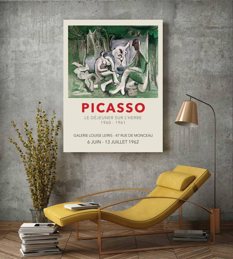Picasso Exhibition Poster Vintage Downloadable Art Print | Etsy