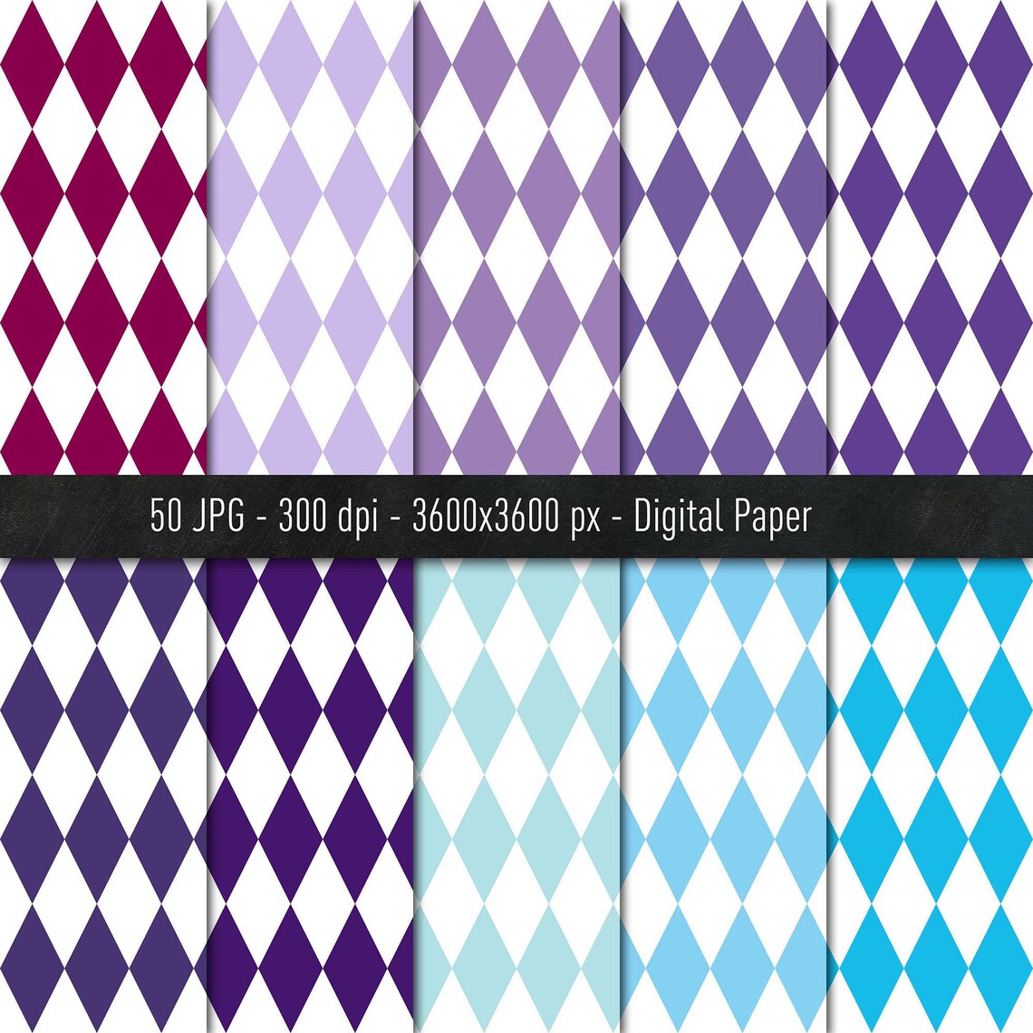 Diamond Checkers 50 Different Seamless Pattern Alice in - Etsy