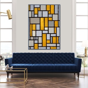 Piet Mondrian - Composition With Grid No 1, Downloadable Poster, Poster ...