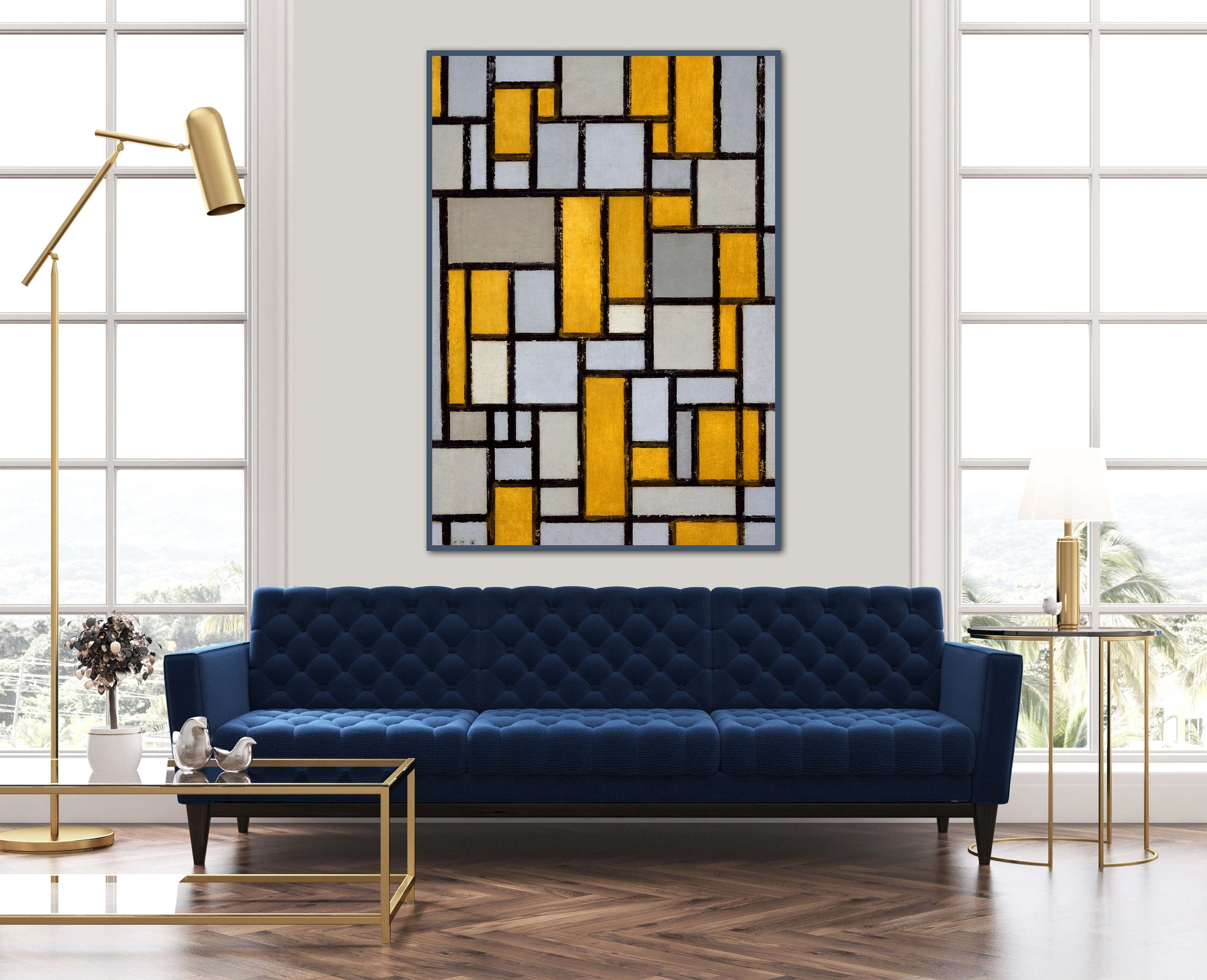 Piet Mondrian Composition With Grid No 1 Downloadable - Etsy