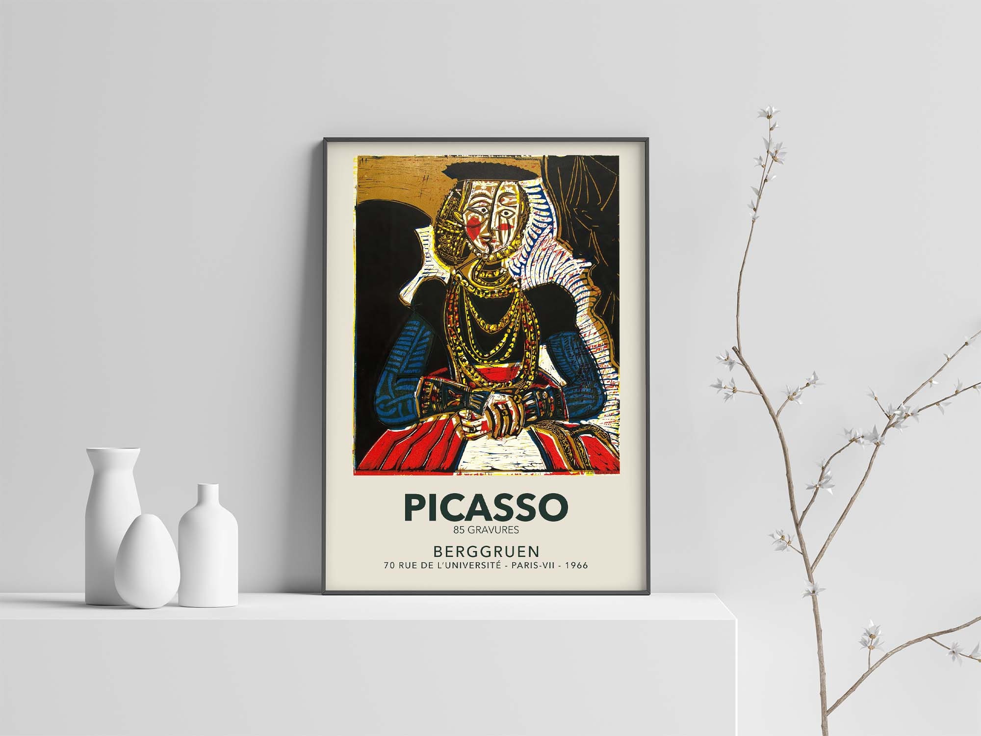 Picasso Exhibition Poster Vintage Downloadable Art Print - Etsy