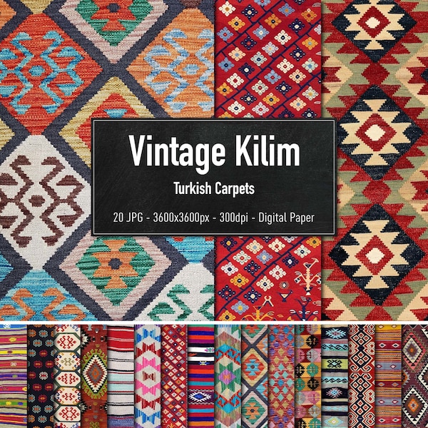 Vintage Kilim Afghan - Etsy