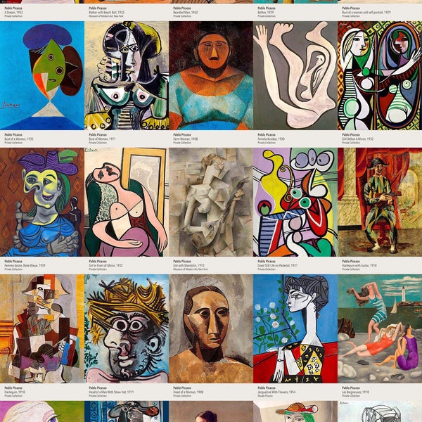 Picasso Collage Art - Etsy