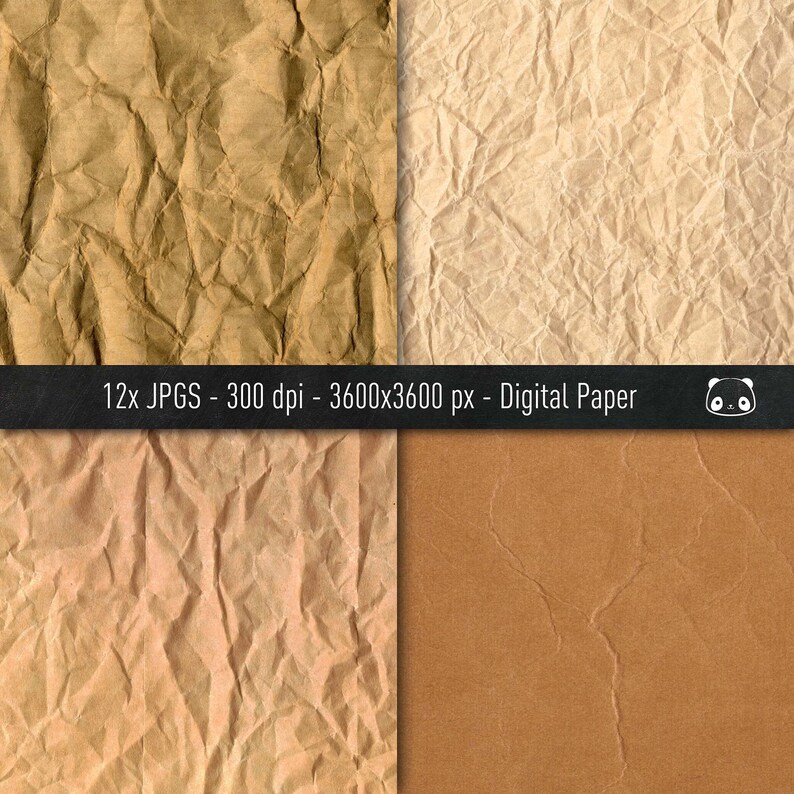 Wrinkled Paper 12 Different Images Vol. 2 Digital Paper | Etsy