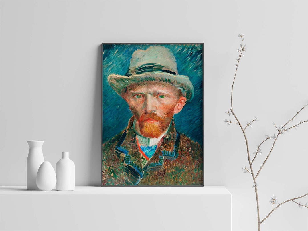 Vincent Van Gogh Self Portrait Poster Art Print Instant - Etsy