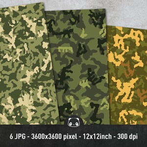 Camouflage Pattern, Vol.2, Army Camo Design, Digital Paper, Instant ...