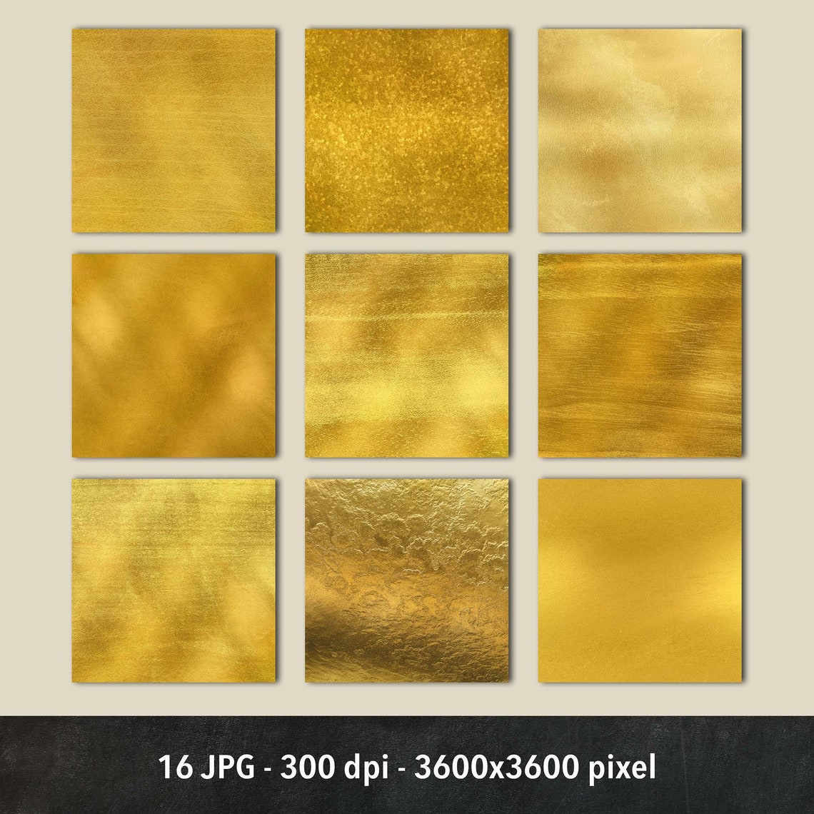 Gold Texture, 16 Different Images, Digital Paper, Instant Download - Etsy