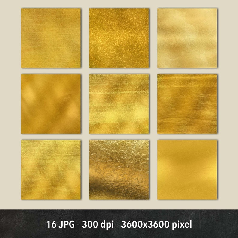Gold Texture, 16 Different Images, Digital Paper, Instant Download - Etsy