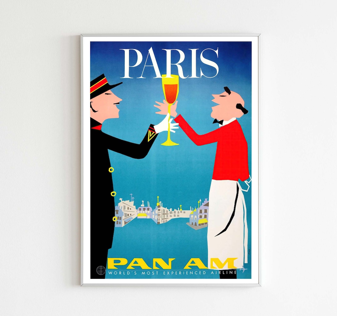 Paris Poster, Vintage French Travel Poster, Downloadable Hi-res Art ...