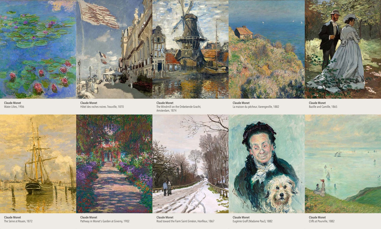Wall Collage Kit Claude Monet Paintings Collection of 60 - Etsy Canada