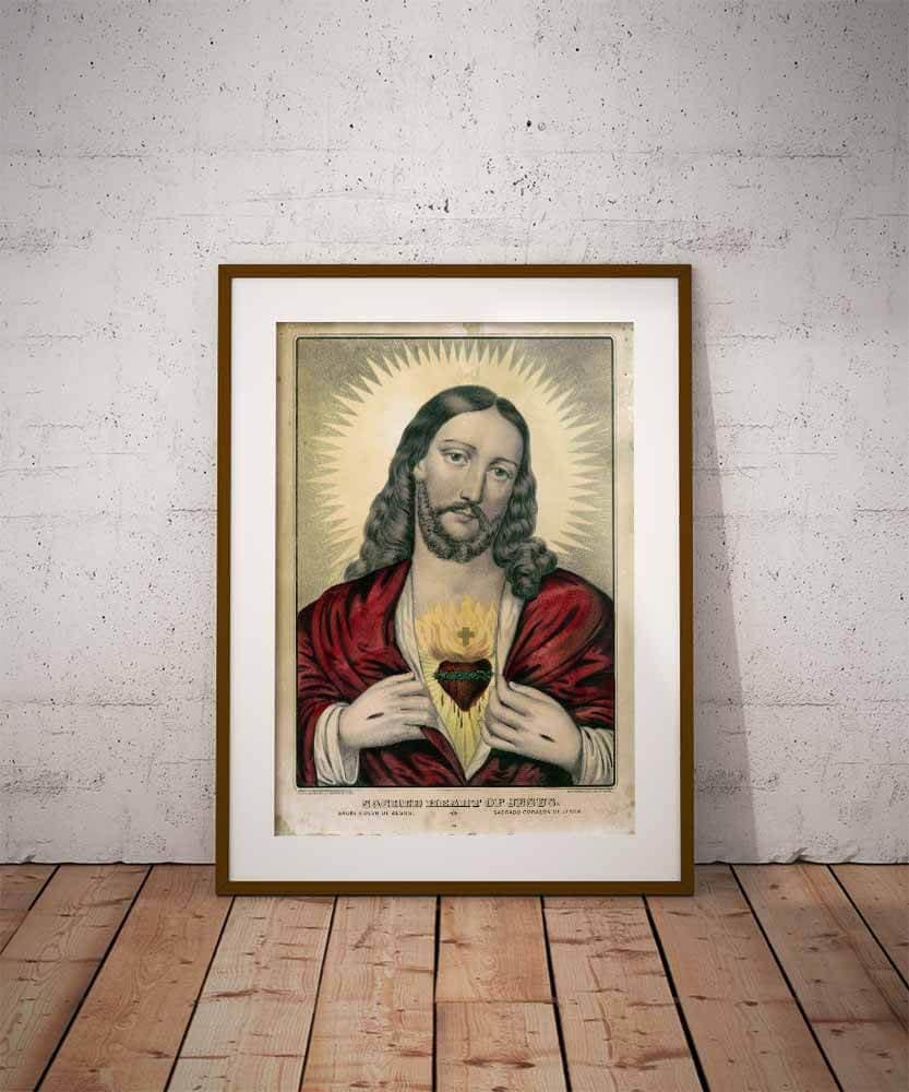 Sacred Heart of Jesus Poster, Printable Art, Instant Download - Etsy