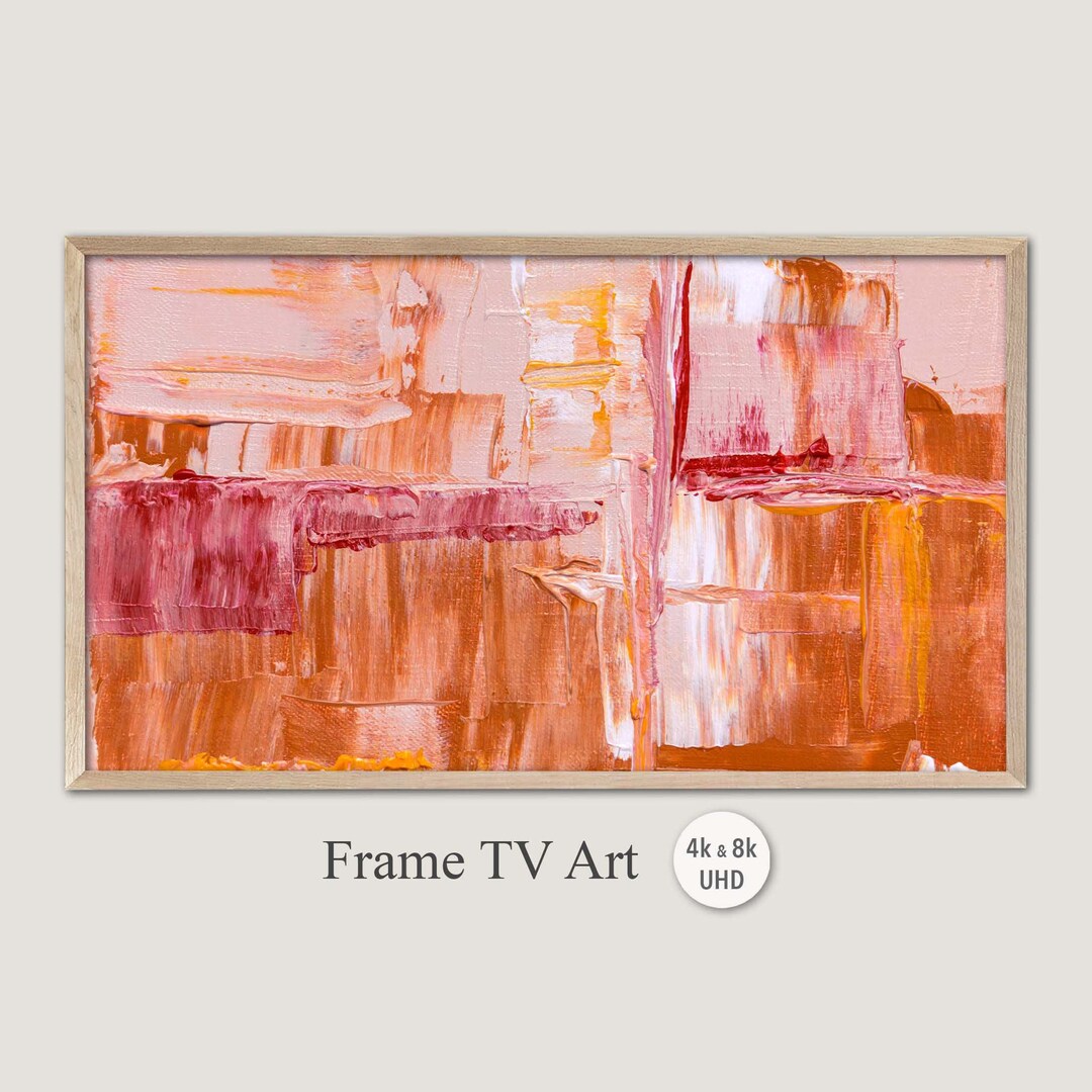 Samsung Frame TV Art, 4k & 8k UHD-2 Digital Wall Art, Abstract Oil ...
