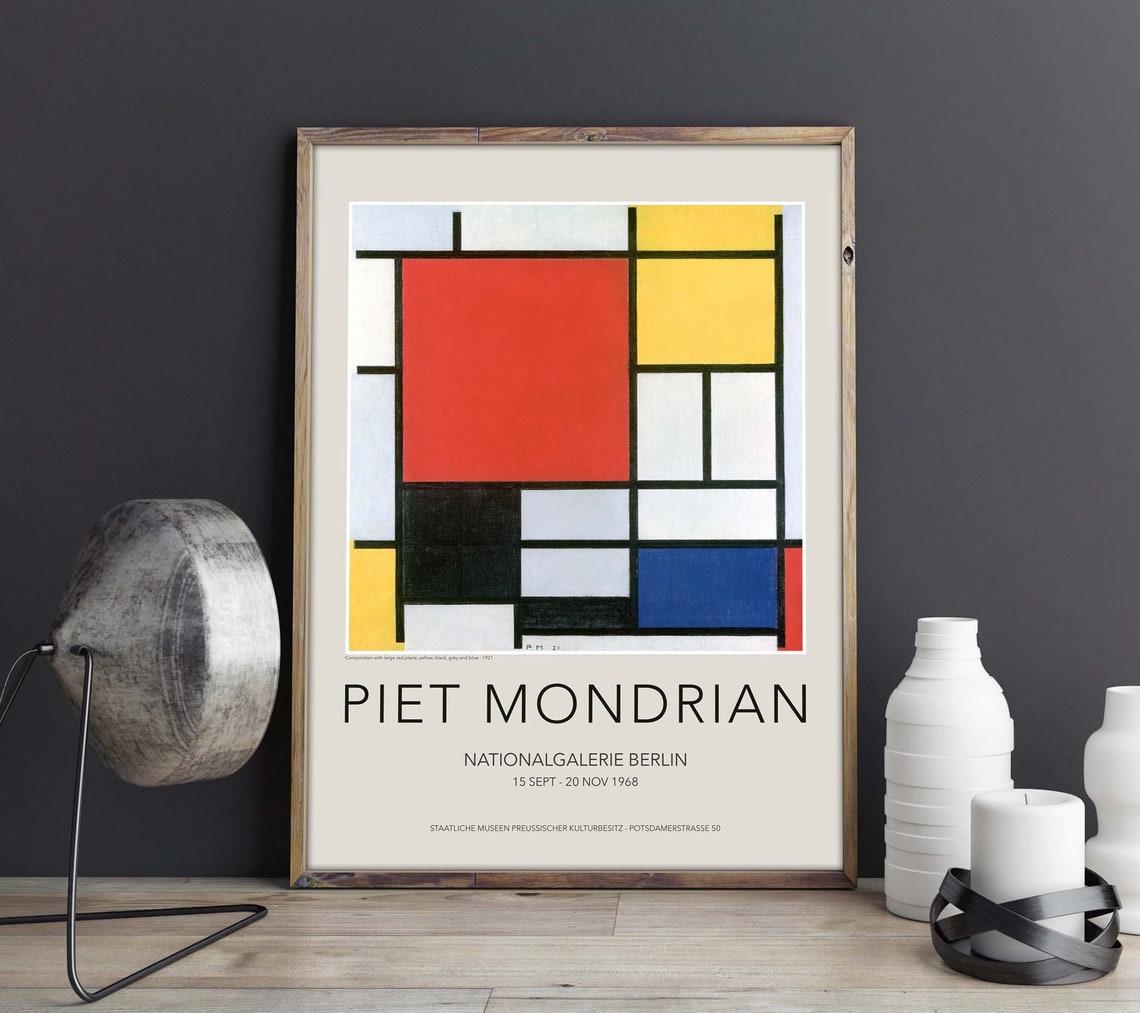 Piet Mondrian Exhibition Poster Downloadable Art Print - Etsy