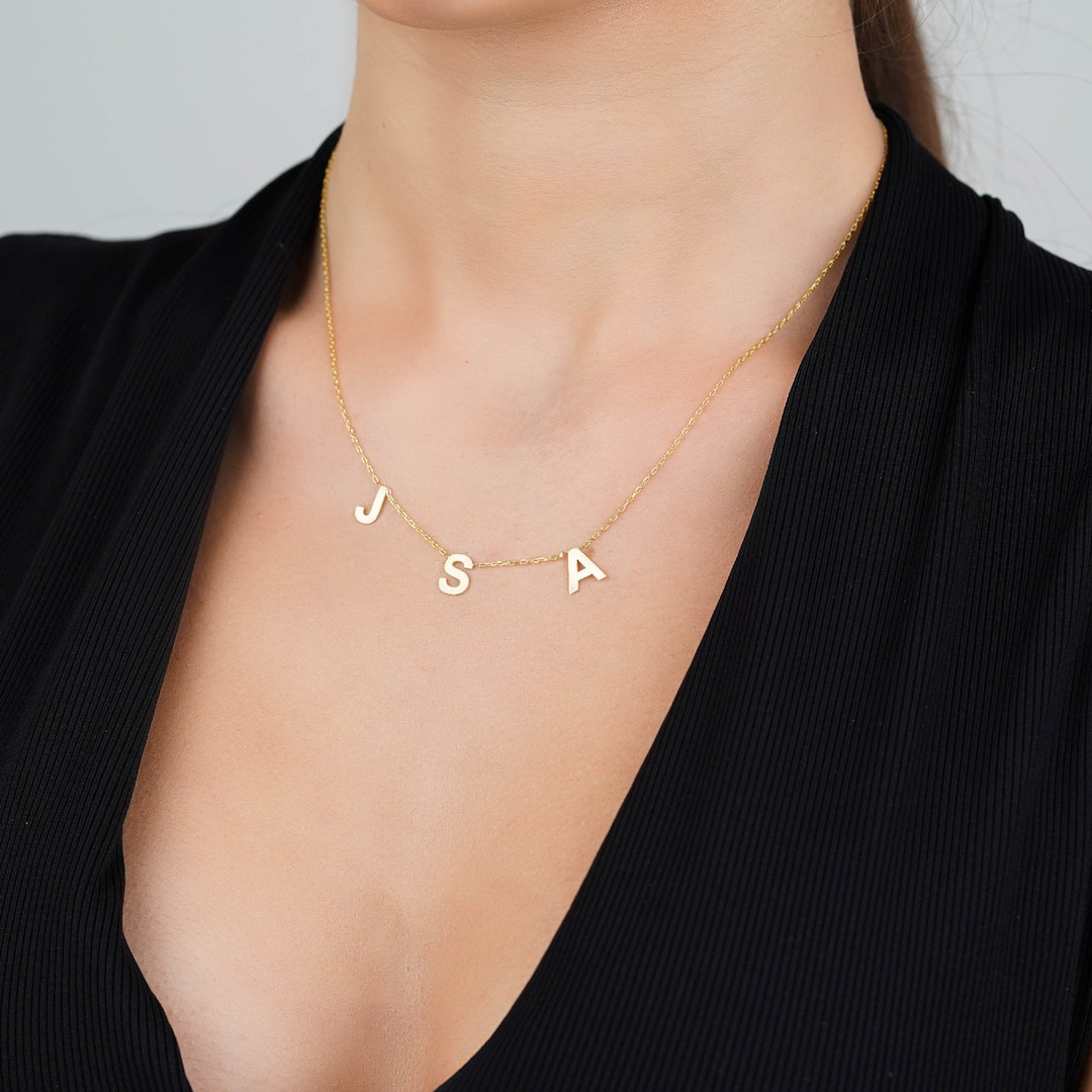 Personalized Name Necklace, Initial Necklace, 14K Gold Necklace ...