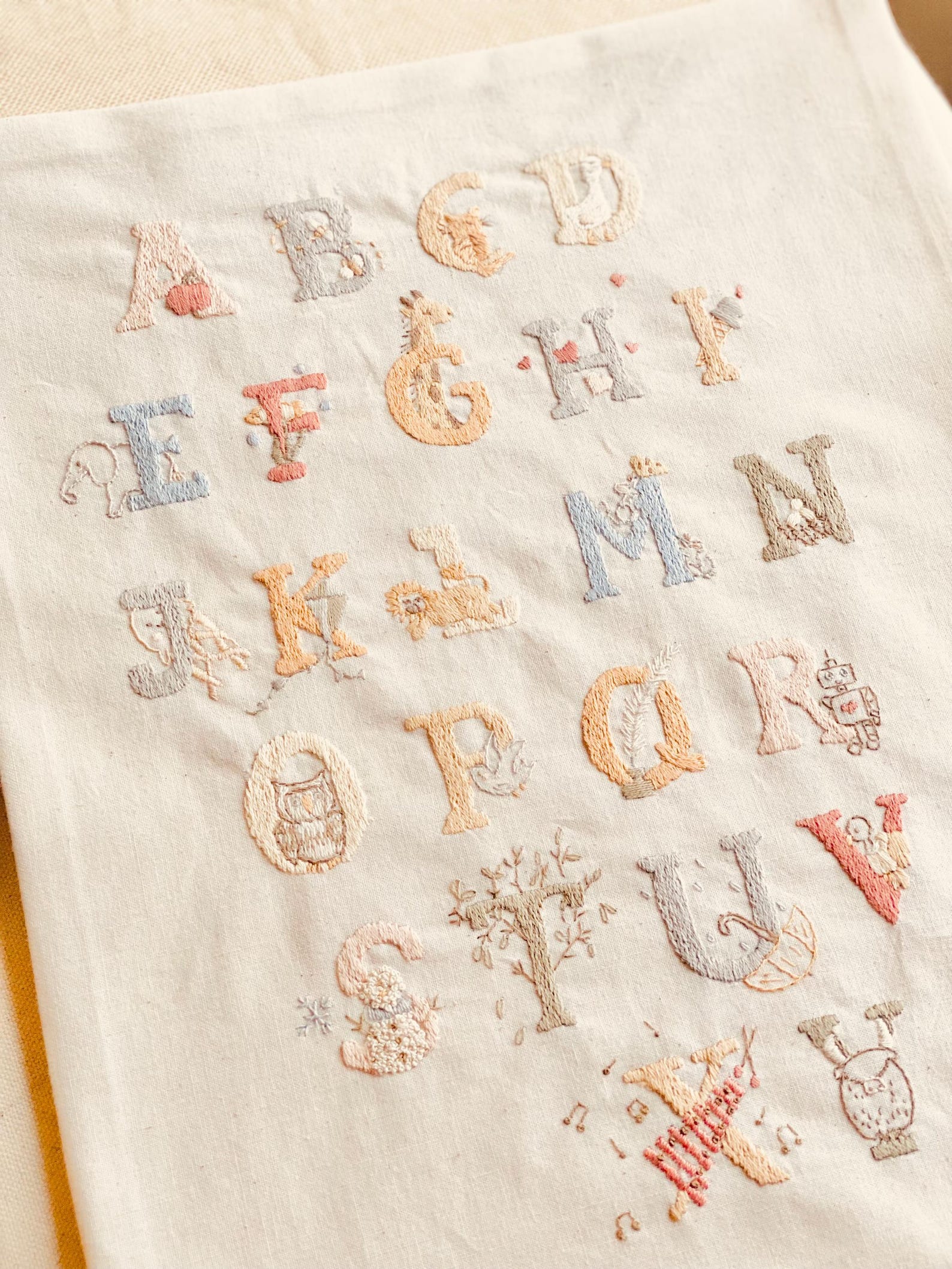 Alphabet Sampler, Embroidery Kit, Nursery - Etsy