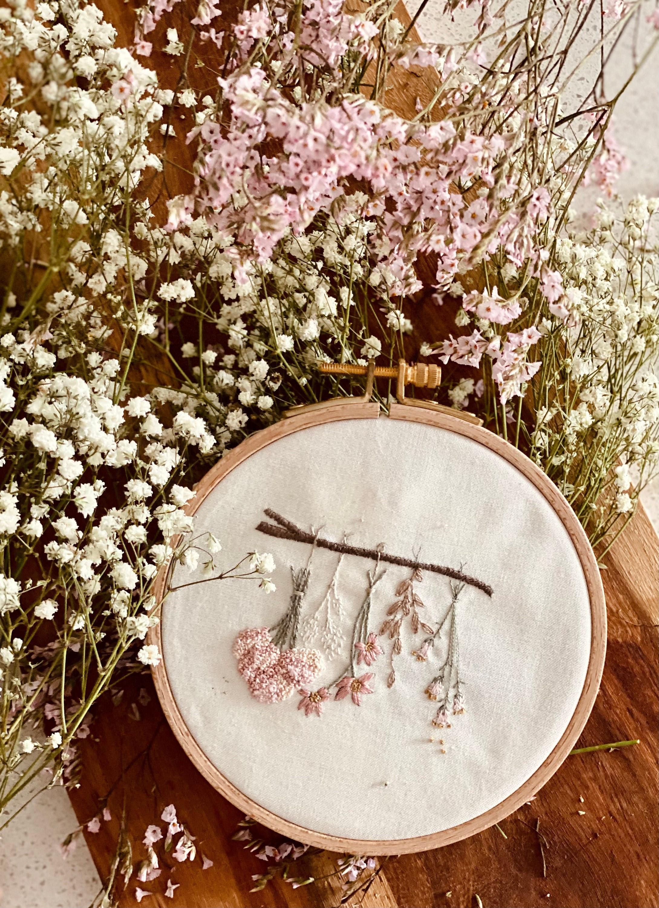 Beginner Embroidery Kit: Dried Flower Design, DIY Embroidery - Etsy