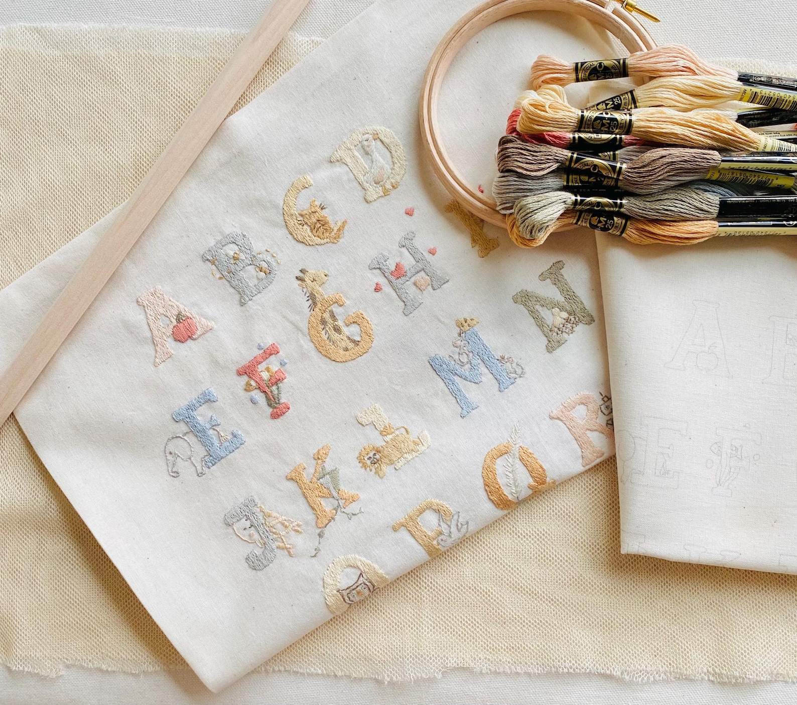 Alphabet Sampler, Embroidery Kit, Nursery - Etsy