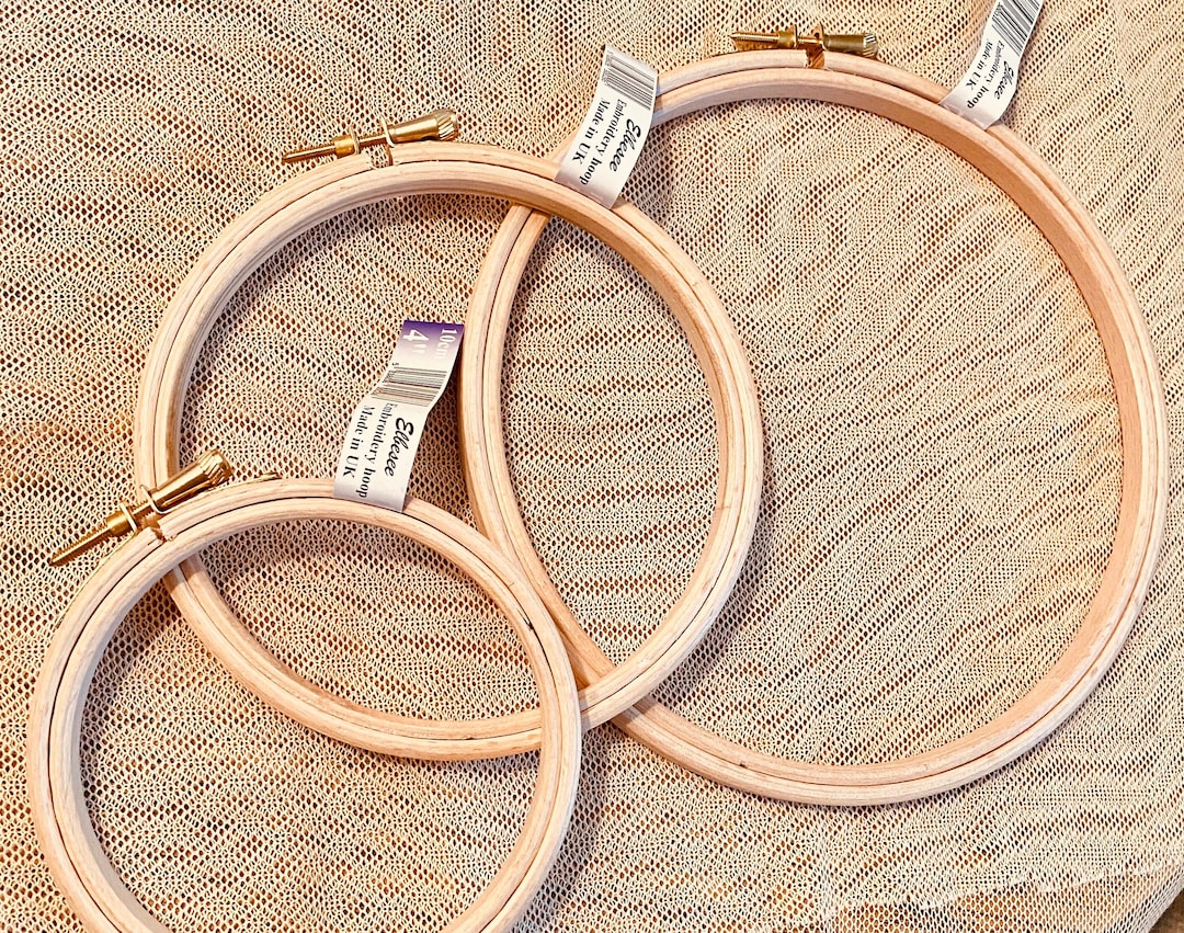 Wooden Embroidery Hoops Assortment: 3 Sizes, Made in England - Etsy