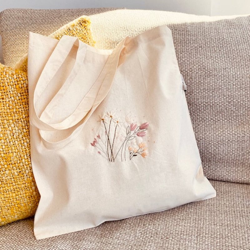 Embroidery Tote Bag - Etsy