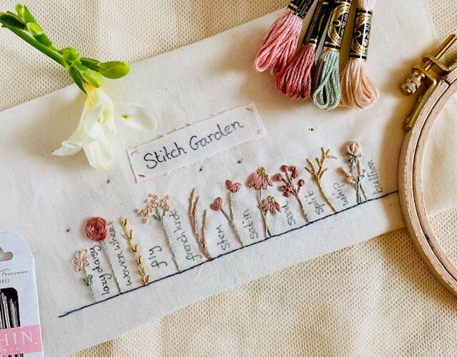 Stitch Garden Sampler, Easy Embroidery Kit for Beginners — Julias Broderie