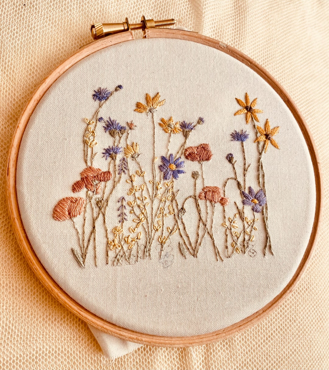 Flower Patch, Flower Embroidery Kit, Learn to Embroider, DIY Kit, Craft ...