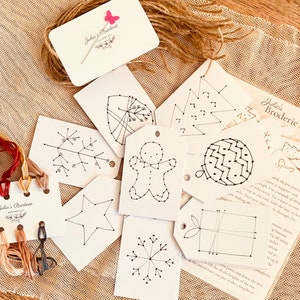 Christmas Gift Tags, Embroider Christmas Tags, Bespoke Tags, DIY ...