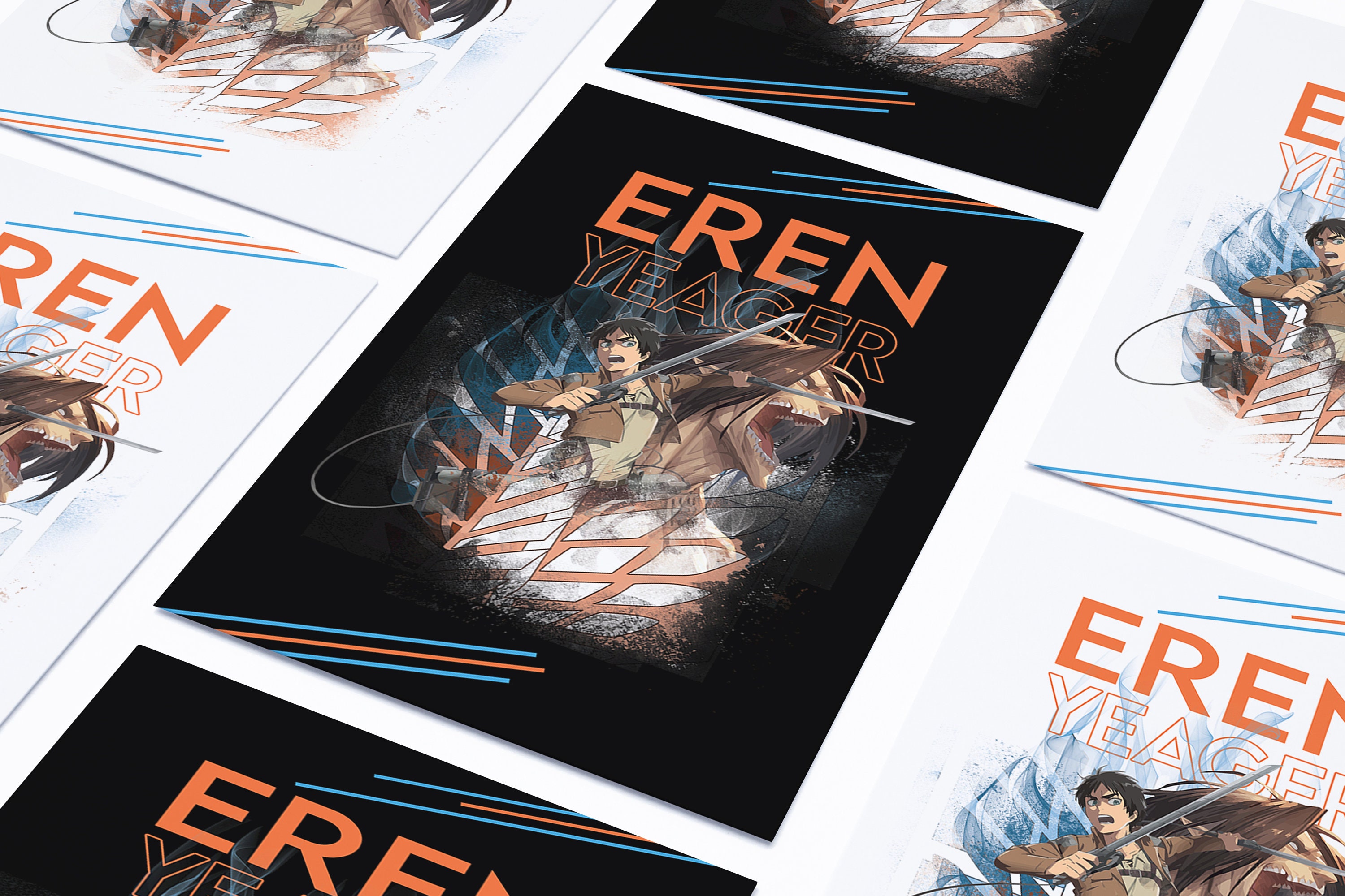 ATTACK ON TITAN Eren Yeager Poster Print Art | Etsy UK