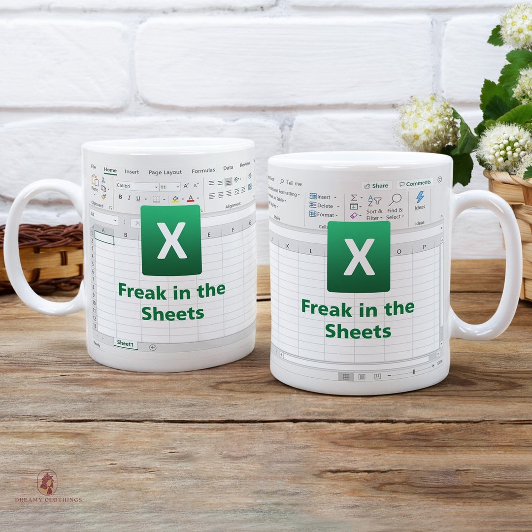 Funny Freak in the Sheets Excel Mug Gift Idea for Coworkers, Accounting ...