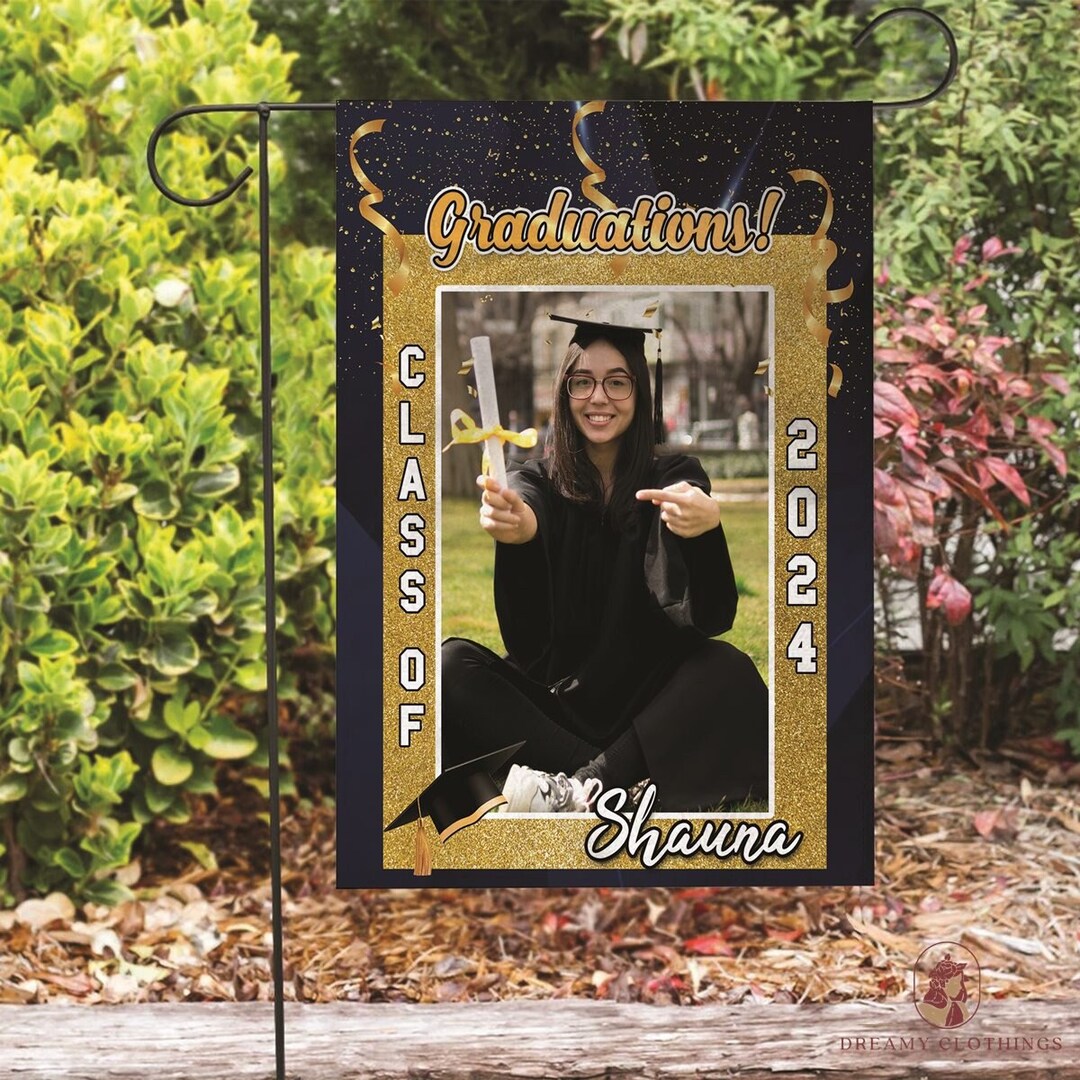 Custom Photo Graduation Senior Class of 2024 Flag Personalized ...