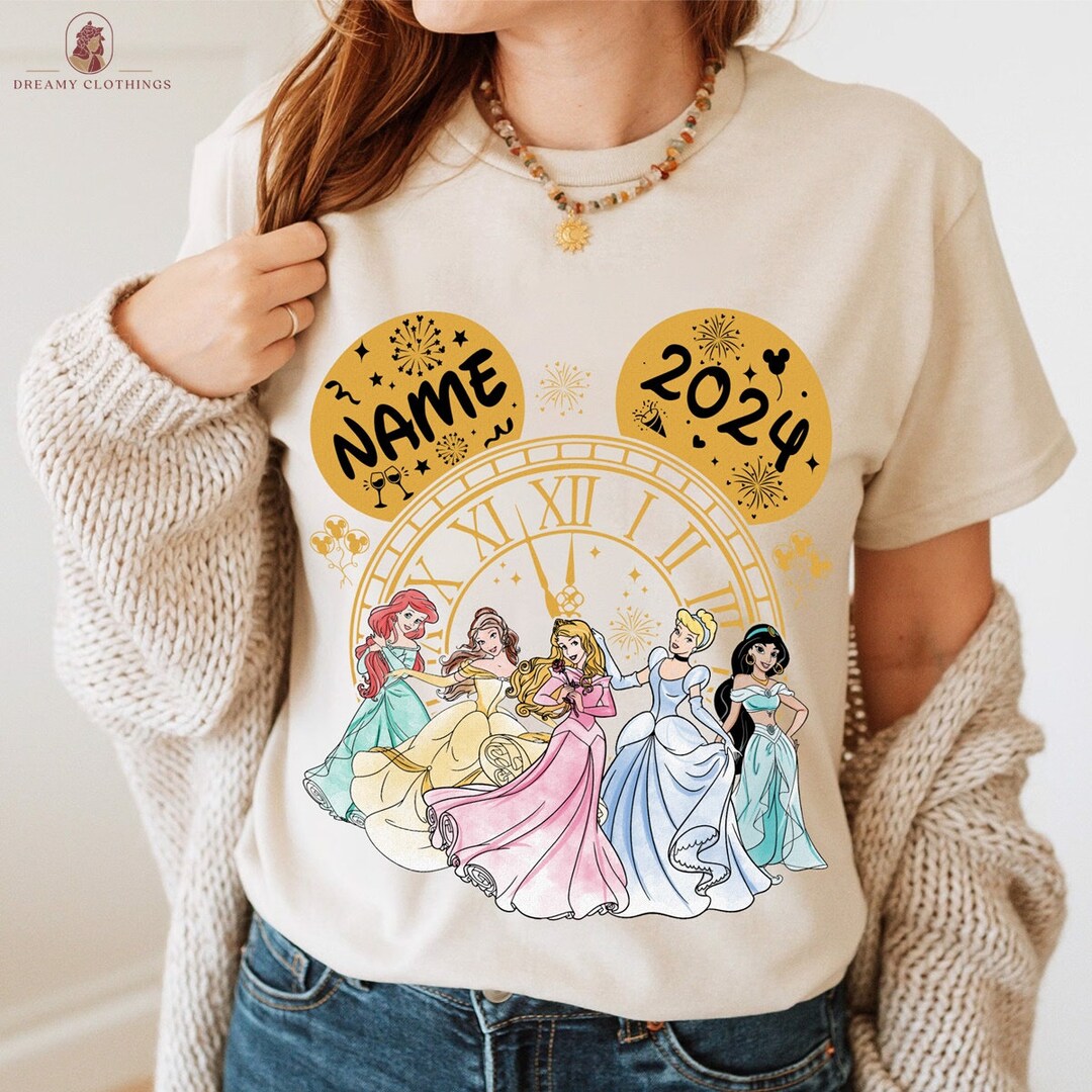 Custom 2024 Princess Happy New Year Sweatshirt Vintage - Etsy