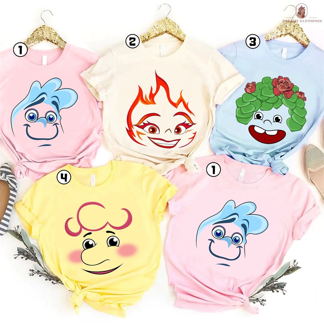 Pixar Elemental Face Costume Shirts Elemental Movie Shirt - Etsy