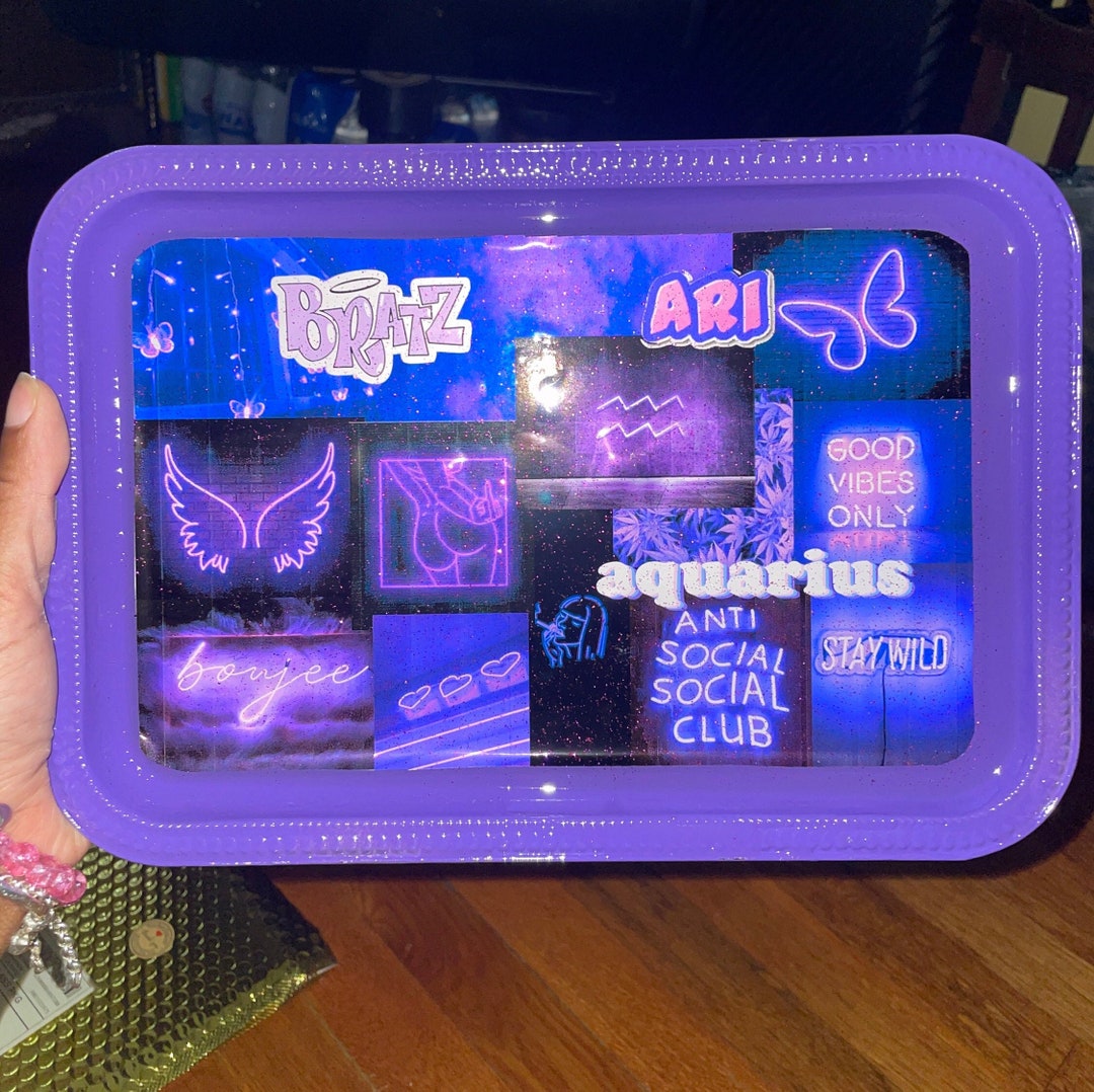 Astrology/zodiac Sign Rolling Tray customizable With Free Mini Stoner ...