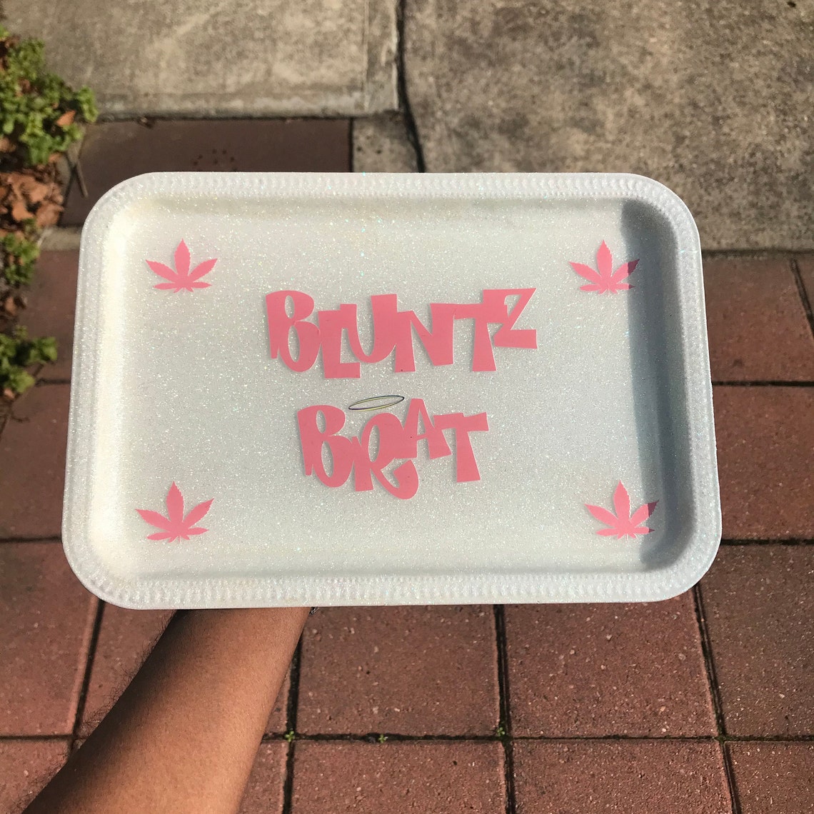 Bluntz Brat Glitter Rolling Tray (customizable) (free Mini Stoner Pack ...