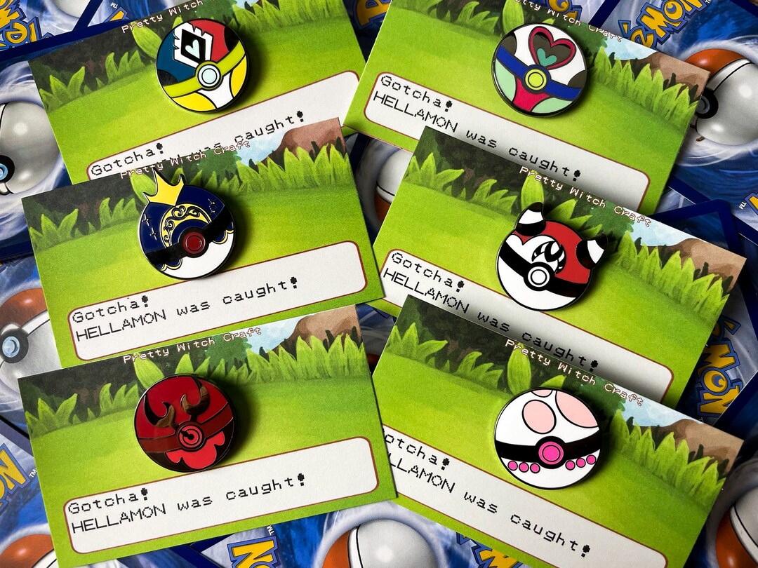 Hell Hotel + Helluva Boss Pokeball Hard Enamel Pins - Etsy