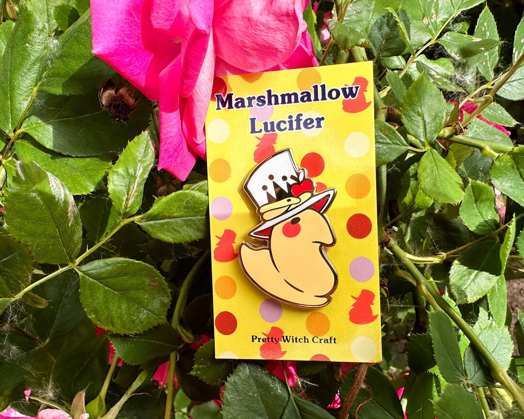 Marshmallow Lucifer AKA Peepifer Enamel Pin Easter Snack Inspired - Etsy
