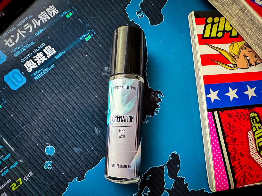 Blue Flame Villain Hero Anime Inspired Perfume Oil - Leather, Blood ...