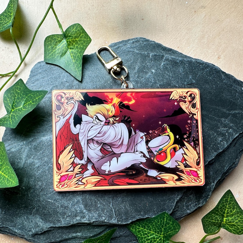 Hazbin Hotel Fallen Angel Lucifer 4 Inch Doubled Sided Acrylic Keychain ...