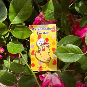Marshmallow Lucifer AKA Peepifer Enamel Pin Easter Snack Inspired - Etsy