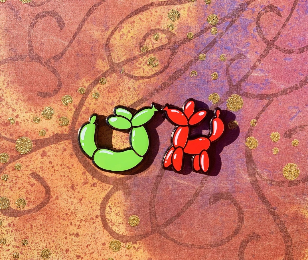 Balloon Horses Worm Horse and Banana Pudding Enamel Pins - Etsy Canada