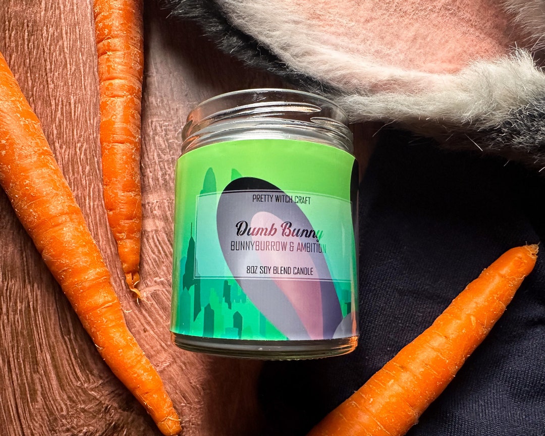 Dumb Bunny - Judy - Zootopia Inspired Soy Candle - Bunnyburrow Carrots ...