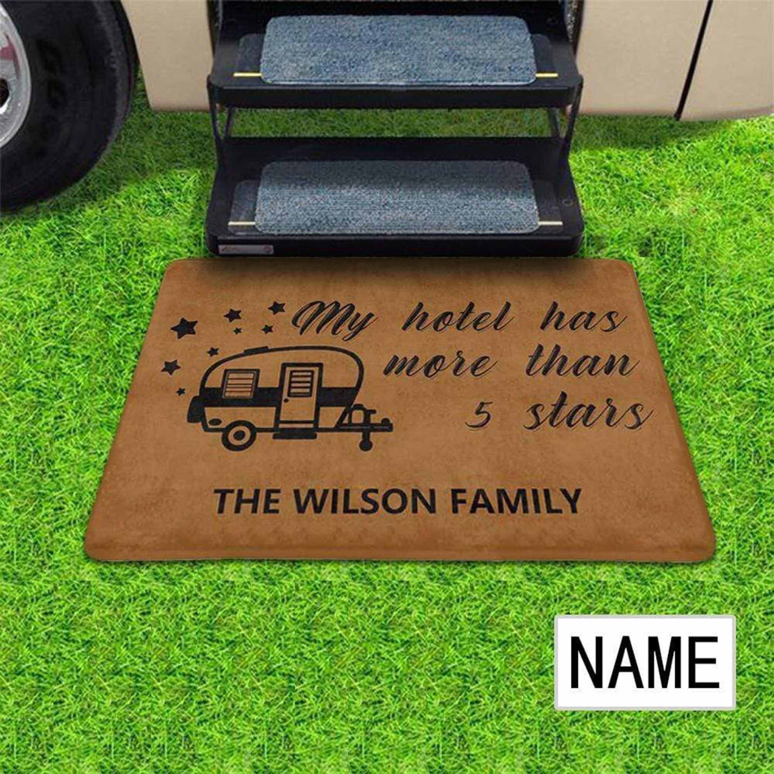 Custom Door Mat Add Your Text Perfect Personalized Rv Trailer Etsy