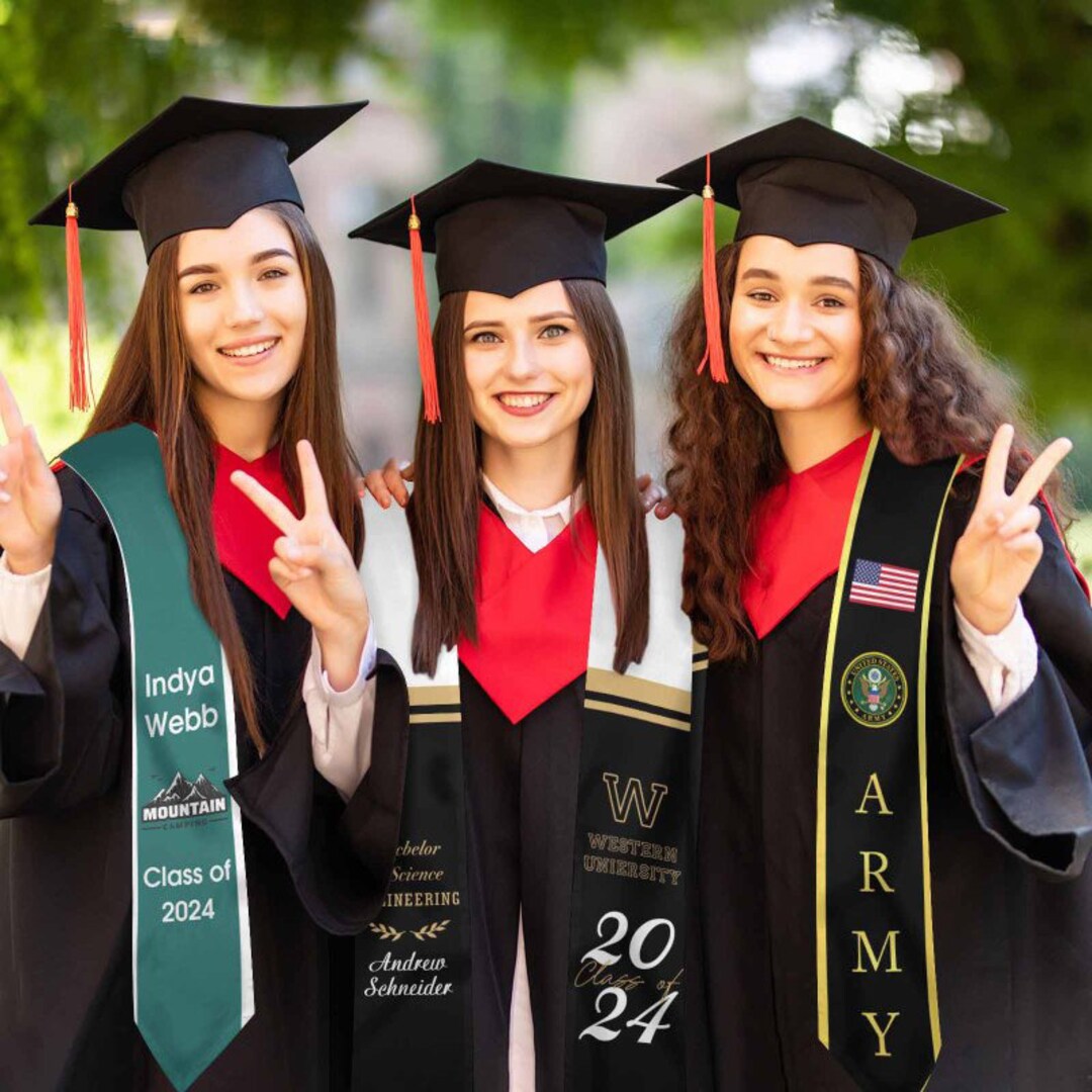 Custom Graduation Stole With Logo, Personalized Graduation Stole Sash ...