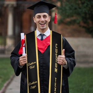 Custom Graduation Stole With Logo, Personalized Graduation Stole Sash ...