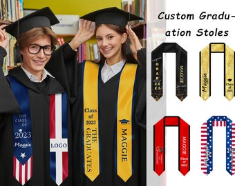 Custom Graduation Stole With Logo, Personalized Graduation Stole Sash ...