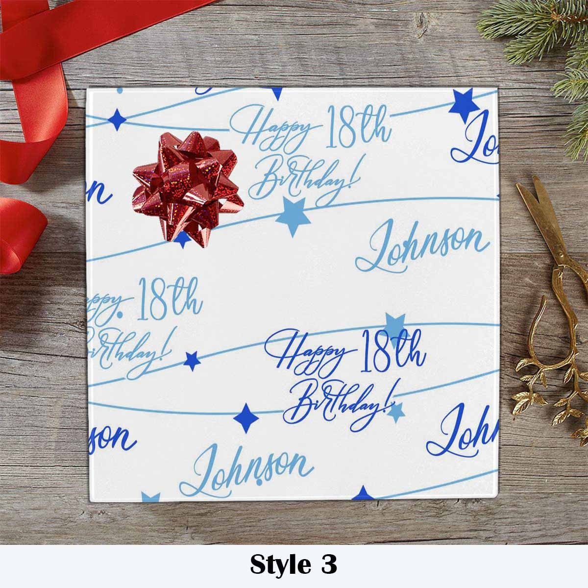 Custom Birthday Wrapping Paper, Personalized Name Gift Wrap - Etsy